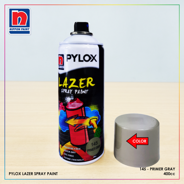 Pylox Lazer Spray Paint Primer Gray PLZ145 400cc | Lazada PH