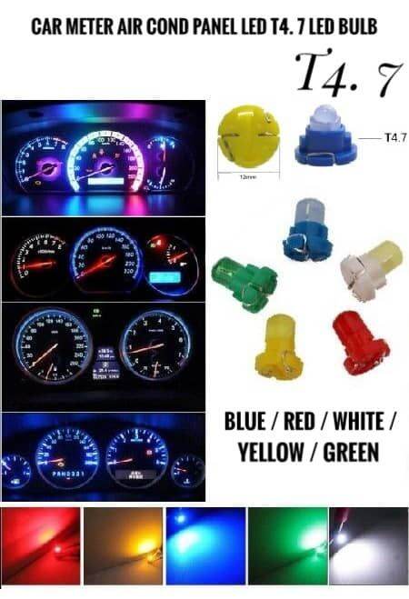 1PC Car Meter Bulb Dashboard Panel Bulbs Air-cond Panel Bulbs Led T4.7 ...