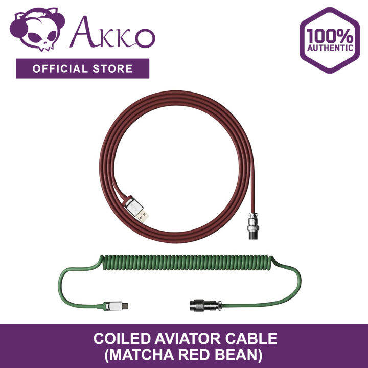Akko Coiled Aviator Cable (Matcha Red Bean) | Lazada PH