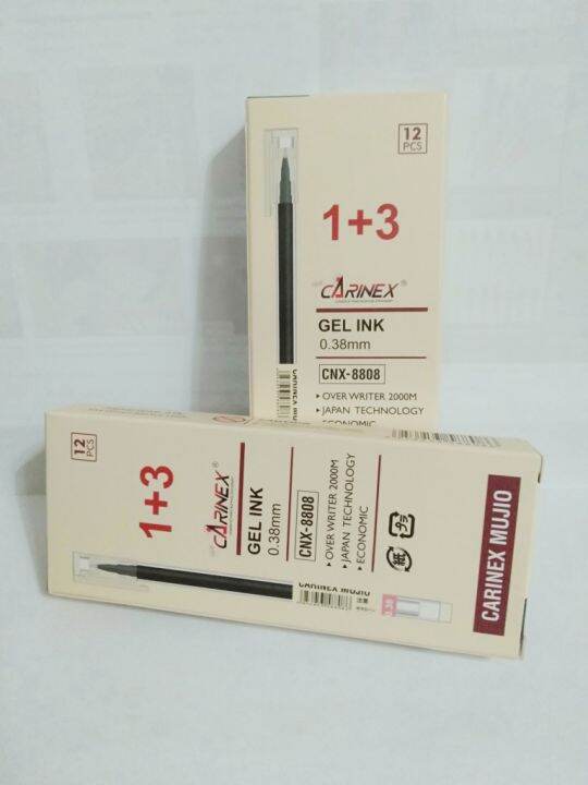 PULPEN GEL CARINEX MUJIO 0.38MM 6 PCS | Lazada Indonesia