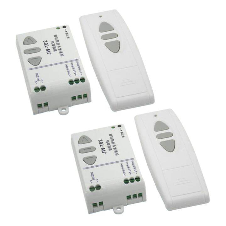 2X JW-T02 AC 220V Motor Wireless Remote Control Switch UP Down Stop ...