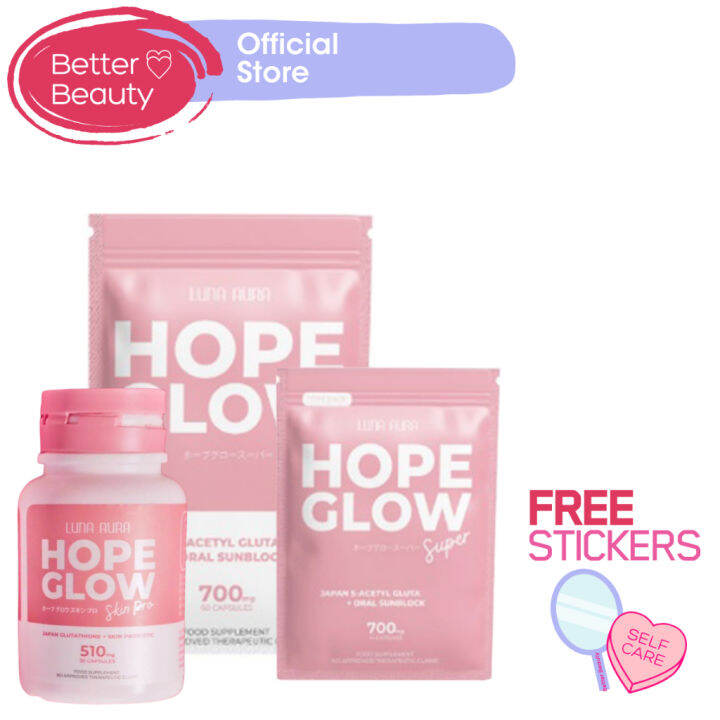 Luna Aura Hope Glow Glutathione Luna Aura Whitening Capsule - Super ...