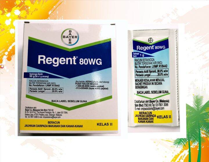 1g Regent 80WG Bayer Fipronil / Racun Anai-Anai / Racun Semut /Racun ...