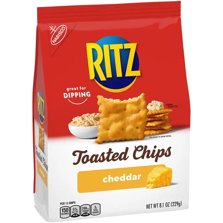 RITZ Toasted Chips - Cheddar Flavor (229g) | Lazada PH