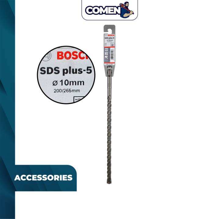 BOSCH SDS +5 Drill Bit 10MM 200/265MM Masonry Brick Block Concrete ...