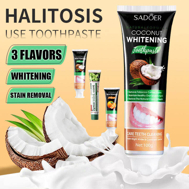 Fresh & Minty Toothpaste Charcoal Teeth Whitening Fresh Breath ...