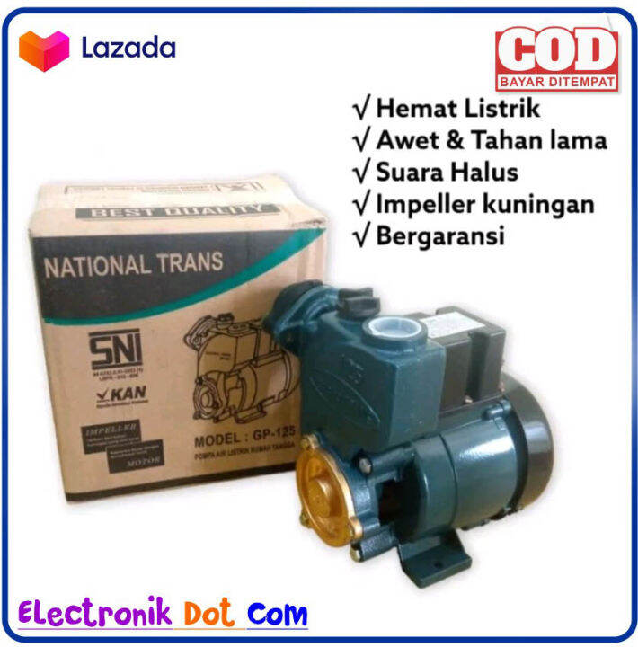 POMPA AIR NASIONAL GP 125 Pompa Air Listrik GARANSI RESMI 1TH | Lazada ...