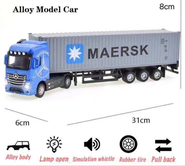 【TR TOY】BENZ CONTAINER TRUCK ALLOY DIE CAST TOY CAR MODEL JG260 | Lazada PH