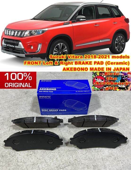 Ceramic Front Brake Pads for Suzuki Vitara 2018-2021 (Original Akebono) | Lazada PH