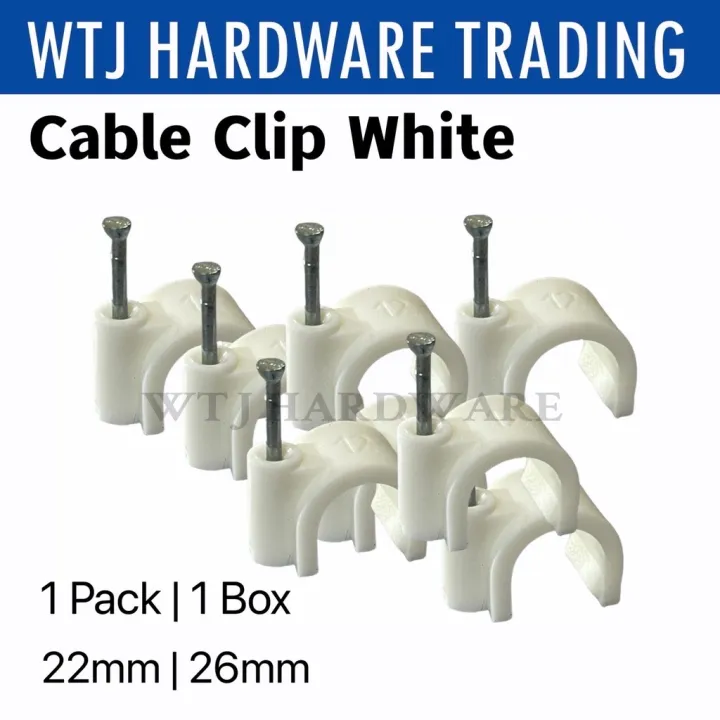 White color PVC Cable U Clip / Wall Wire Clip / U CLIPS / Klip Wayar ...