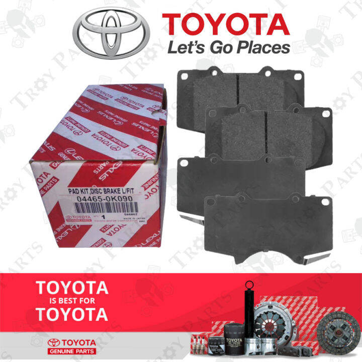 Original Toyota Front Brake Pad 04465-0K090 for Fortuner 2.7 KUN50 ...