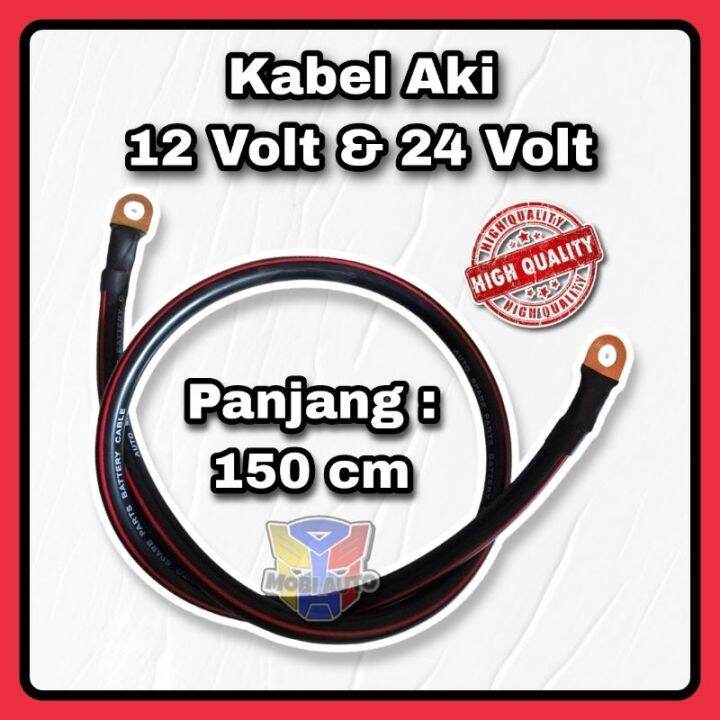Kabel Aki 150cm / Kabel Accu 1,5 Mtr 12 Volt & 24 Volt Panjang 150 cm ...