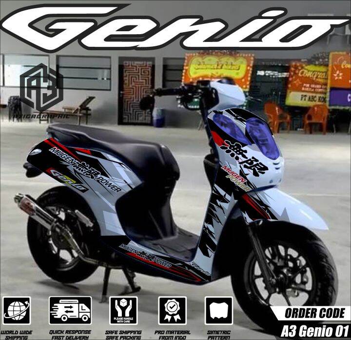 Decal Sticker Honda Genio full body desain terbaru simple keren decal ...