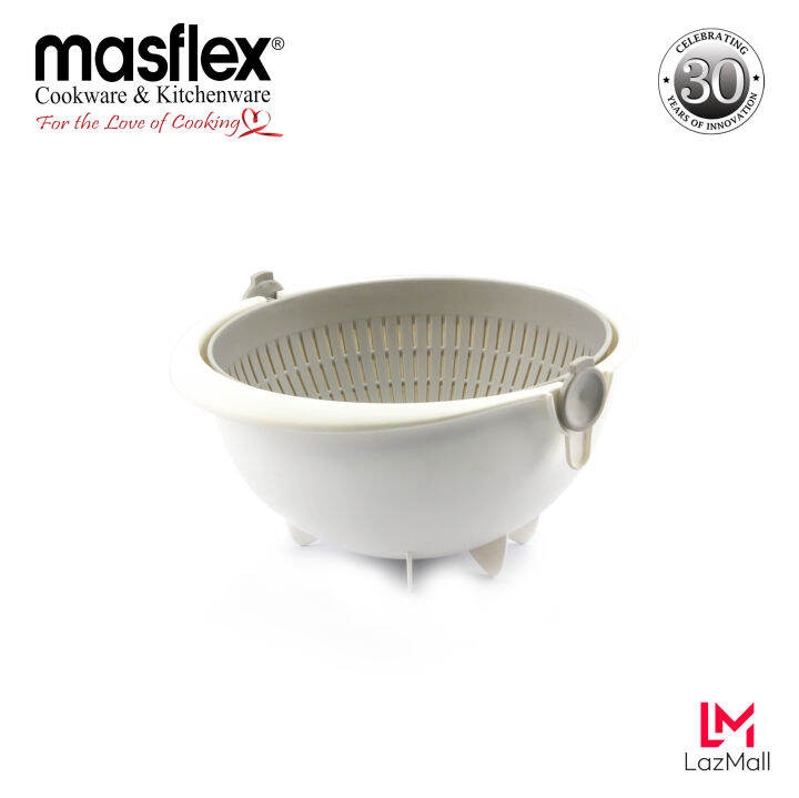 Masflex Plastic Multi-Purpose Round Drain Basket L 27 cm x W 26 cm x H ...