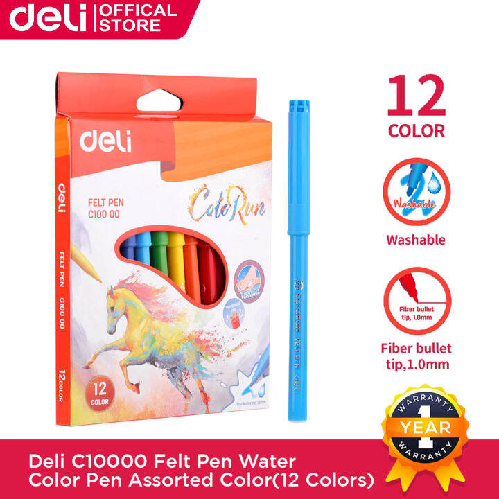 Deli 24-Color High-Quality Color Pen 1.0mm Popular With Kids Basic ...