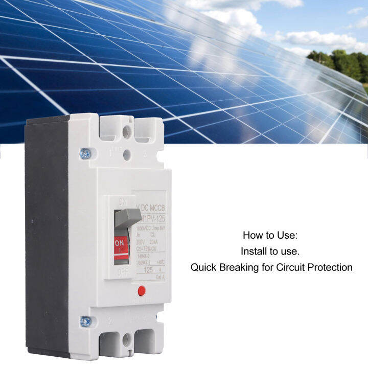 MCCB Air Switch Circuit Breaker 2P Silver Contact 125A Wide Application ...