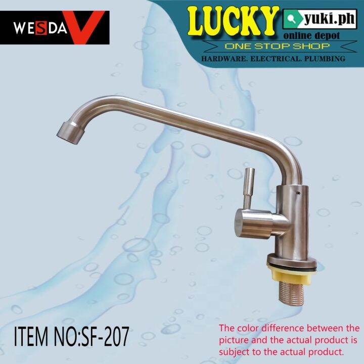 SF207 WESDA Stainless steel standing faucet into the rotating pool ...
