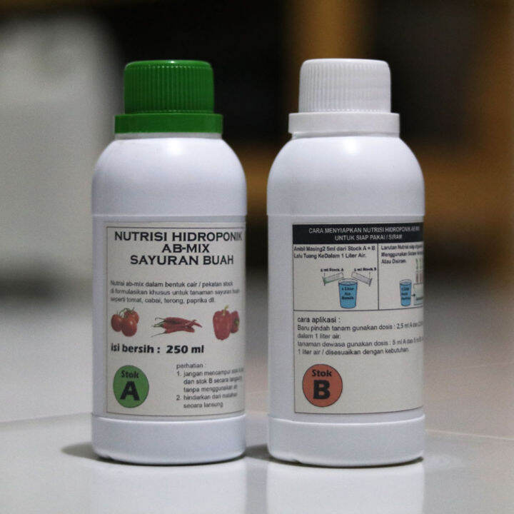 Nutrisi Hidroponik Cair AB-MIX Sayuran Buah 250 ML | Lazada Indonesia