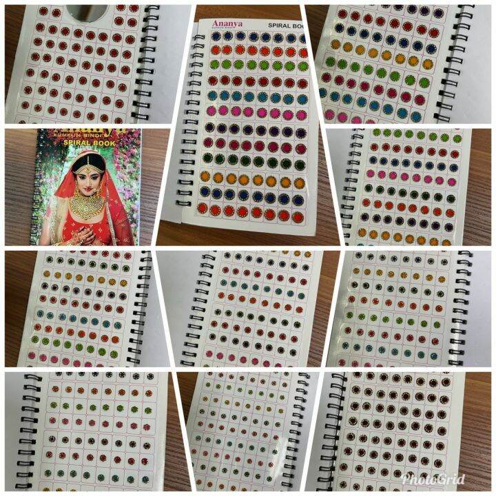 Bindi/ Pottu/ Sticker Pottu Booklet - Ananya Stone Border Multi Color ...
