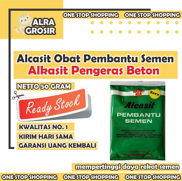 Alcasit Obat Pembantu Semen 50G Alkasit Pengeras Beton ALCASIT ALKASIT ...