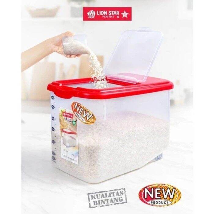 Tempat Beras Kotak Beras Box Rice Oriza 12,5 kg Lion Star RB-17 | Lazada Indonesia