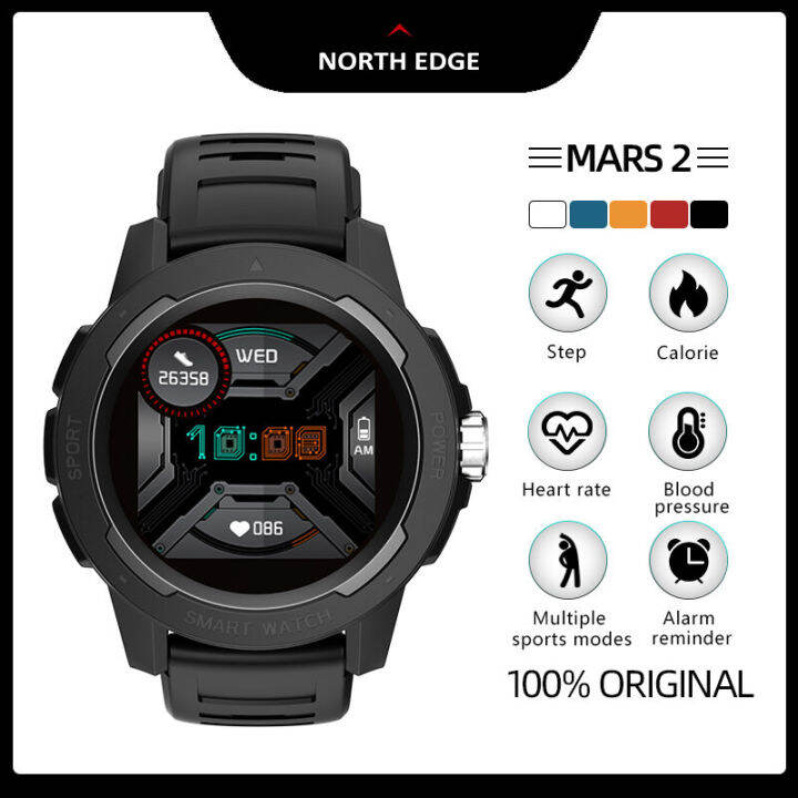 NORTH EDGE Mars 2นาฬิกาอัจฉริยะแบบหน้าจอสัมผัส,สมาร์ตวอตช์สำหรับเล่น ...