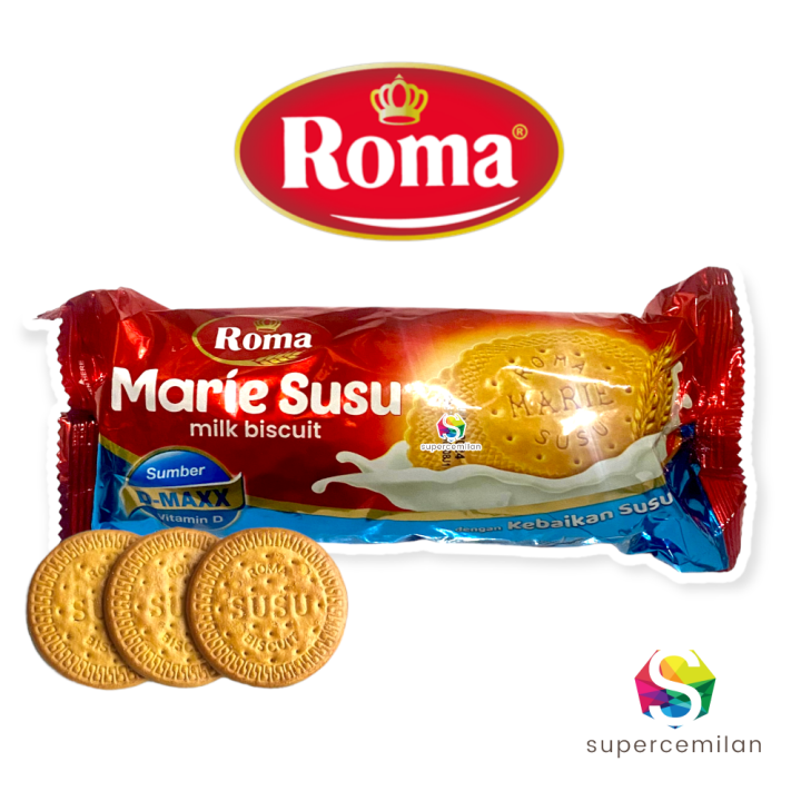 Roma Biskuit Marie Susu 115 Gram | Lazada Indonesia
