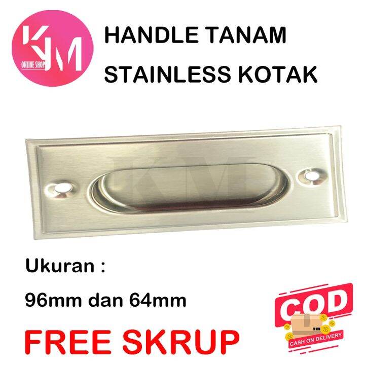 Handle Pintu Tanam sleding sliding Dorong Geser Kotak 64mm & 96mm ...