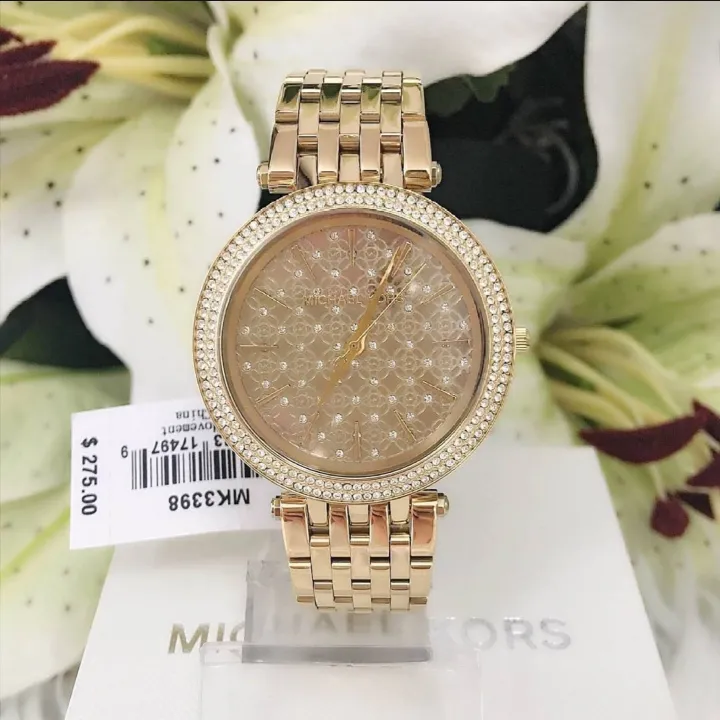 Michael Kors Darci Gold Crystal-set Dial Gold-tone Ladies Watch MK3398 ...