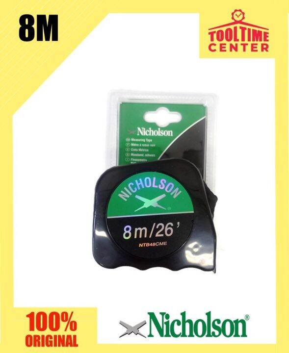 Nicholson Tape Measure 8 Meters (Black) | Lazada PH