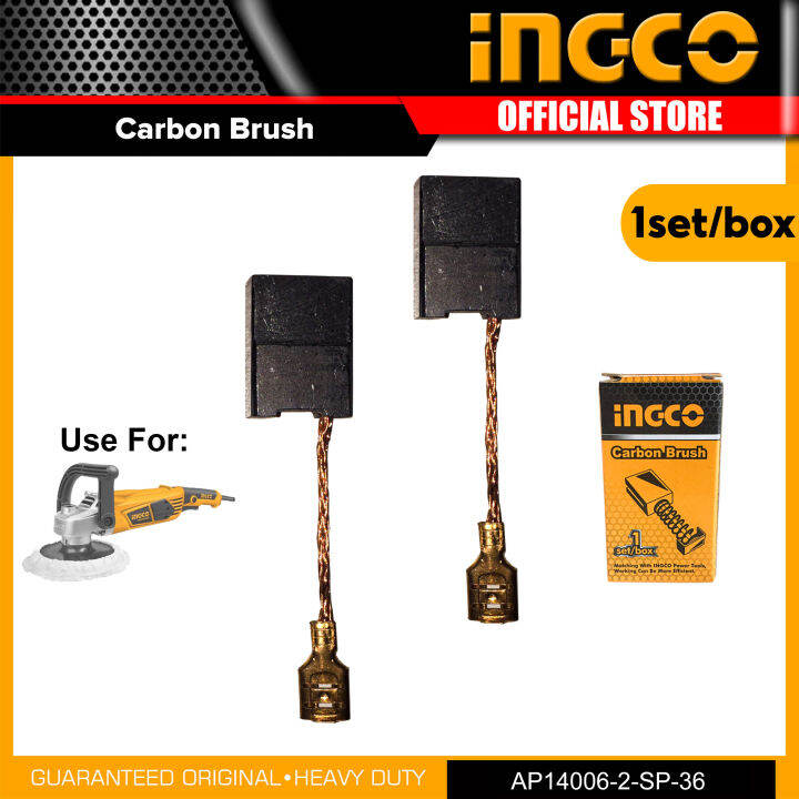 INGCO 2PCS/SET Carbon Brush Replacement Part for Angle Polisher [SOLD ...