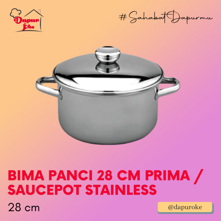 Bima Panci 28 cm Prima / Saucepot Stainless | Lazada Indonesia