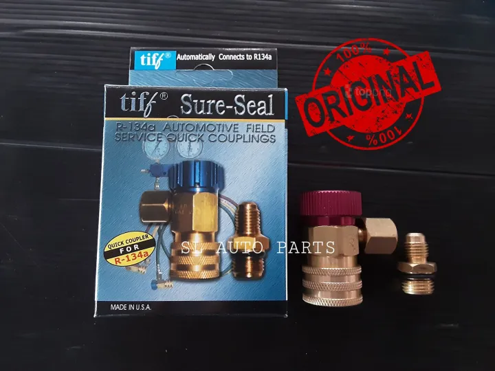 พร้อมส่ง!! หัวต่อเติมน้ำยาแอร์ Tiff USA Quick Coupler R 134a สีแดง ...