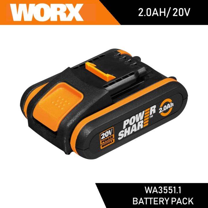 WORX WA3551 20V MAX 2.0AH Li Battery - with Indicator | Lazada