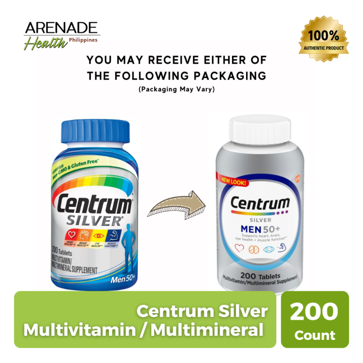 Centrum Silver Multivitamin / Multimineral Supplement Tablet, For Men ...