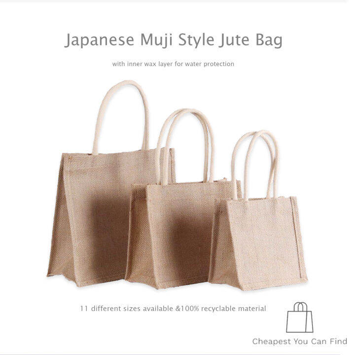 CYCF Oem Muji Style Japanese Jute Recycle Bag/Go Green Grocery Bag/Tote Bag (Enviroment Friendly ...