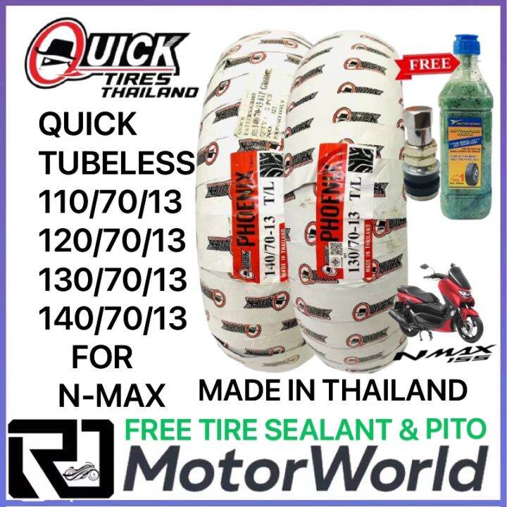 Quick Phoenix FREE TIRE SEALANT & PITO Motorcycle Tire Tubeless by 13 ...