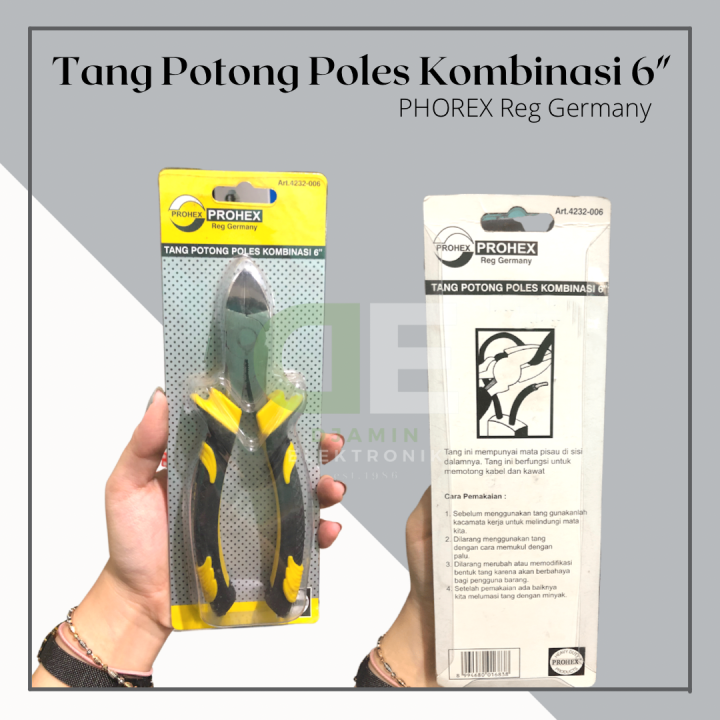 Tang Potong Poles Kombinasi 6" Prohex Germany Tank Jerman | Lazada ...