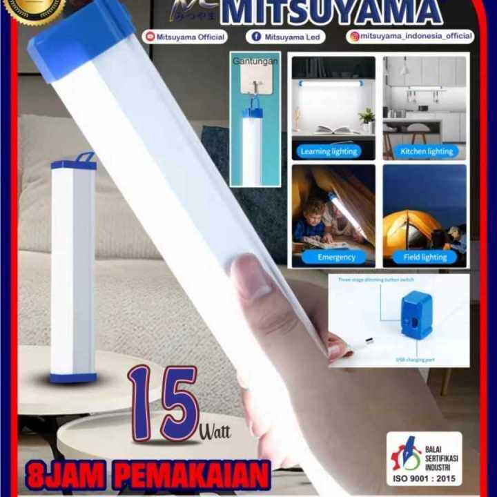 Lampu Belajar 15w MS-E7615 mitsuyama emergency cas Neon LED portable | Lazada Indonesia