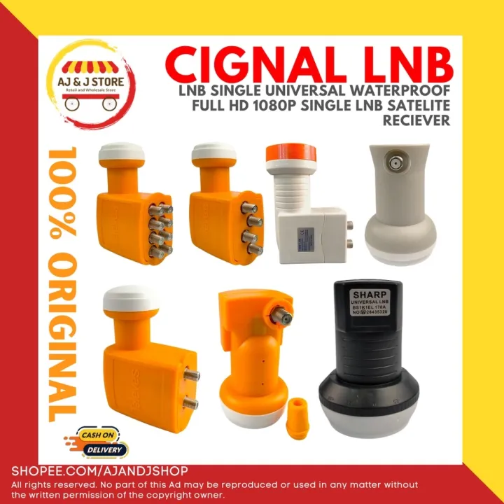LNB UNIVERSAL WATERPROOF FULL HD SINGLE DUAL QUAD OCTO FOR ALL SATELITE RECEIVER FREEBIE TV ...