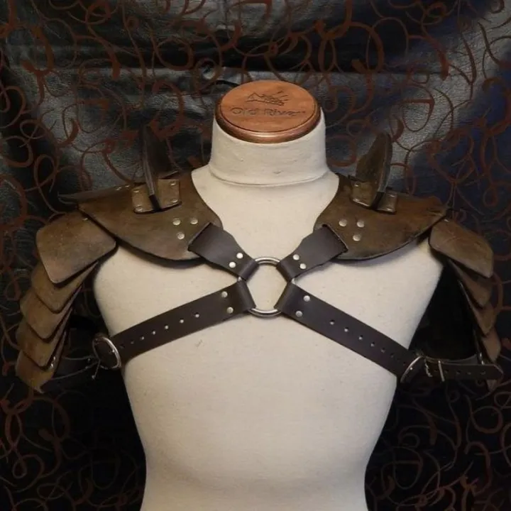 Roman Spartacus Gladiator Double Shoulder Armor Medieval Warrior LARP ...