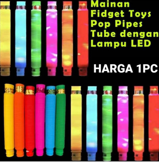 MAINAN VIRAL LIGHT UP POP TUBE LED - SELANG LAMPU - PIPA - PIPE TUBES ...