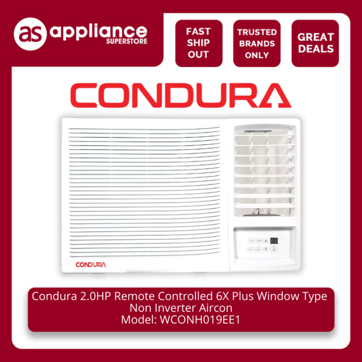 Condura 2.0HP Remote Controlled 6X Plus Window Type Non Inverter Aircon ...