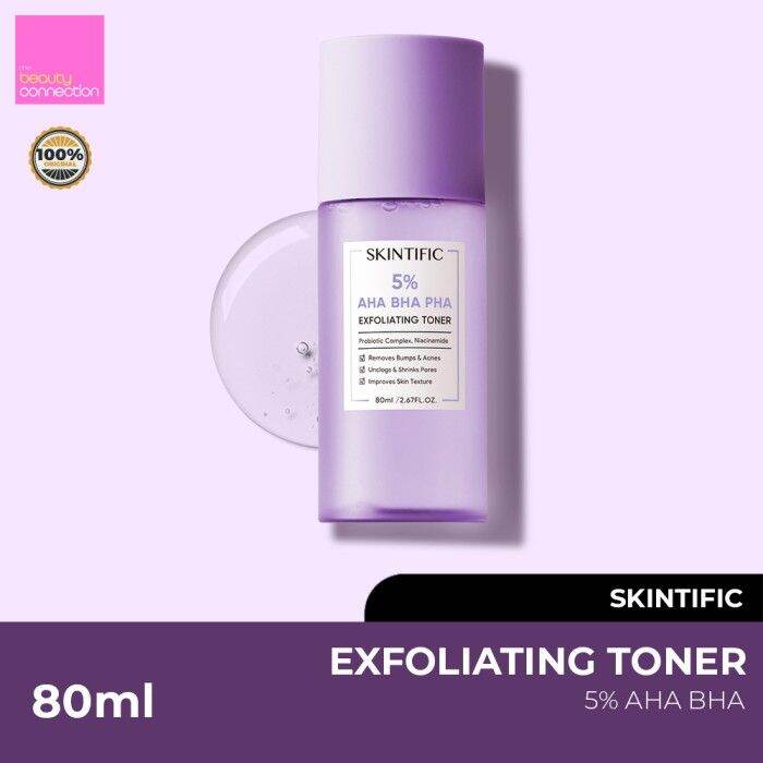 SKINTIFIC 5% AHA BHA PHA Exfoliating Toner - 80ml | Lazada Indonesia