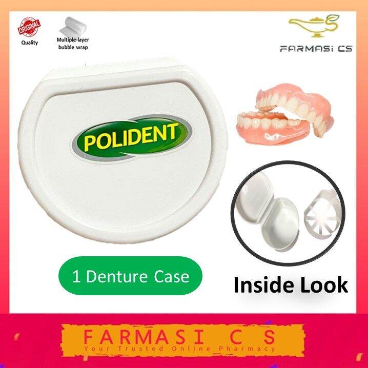 Polident Denture Case (1 Case ) [ multipurpose, easy to use, denture ...