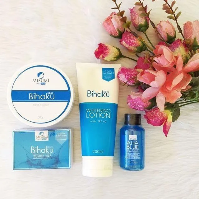 Misumi Bihaku Whitening Set (Bleach, Lotion, Soap, AHA Blue Booster) | Lazada PH