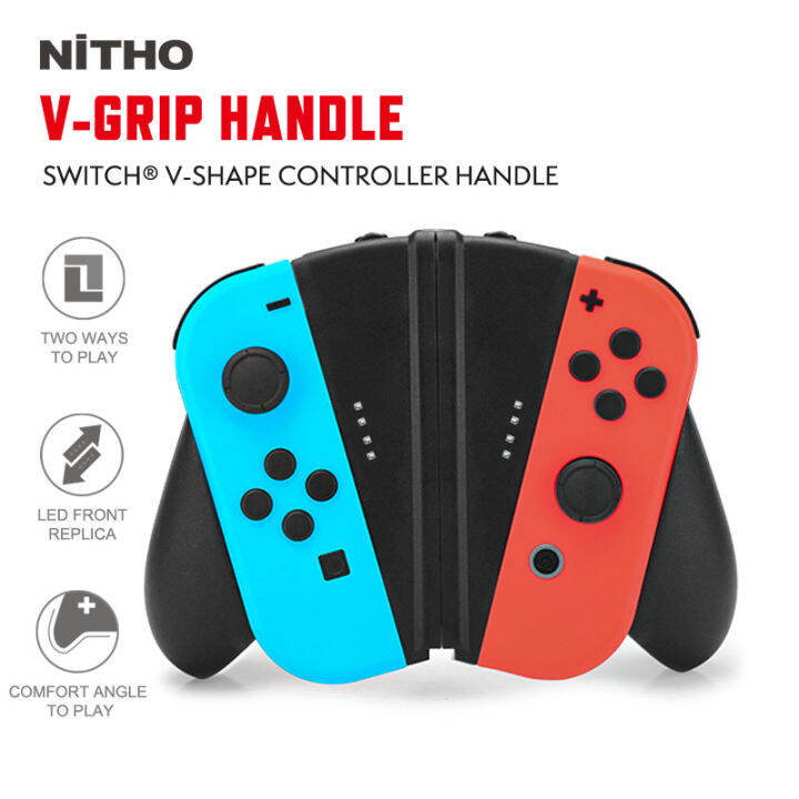 Nitho V-GRIP HANDLE for Nintendo Switch Joy-Con Controller Holder ...