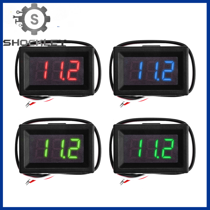 Shockley 0.36 Inch DC 3-30V Digital Voltmeter Voltage Tester Gauge LED ...