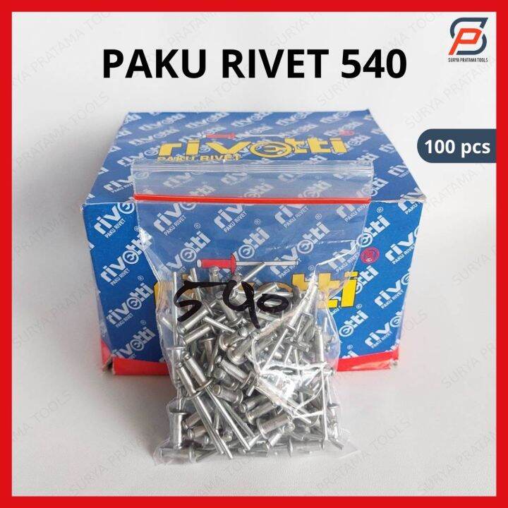 PAKU RIVET 540 ISI 100 PCS UKURAN 4mm x 11mm | Lazada Indonesia