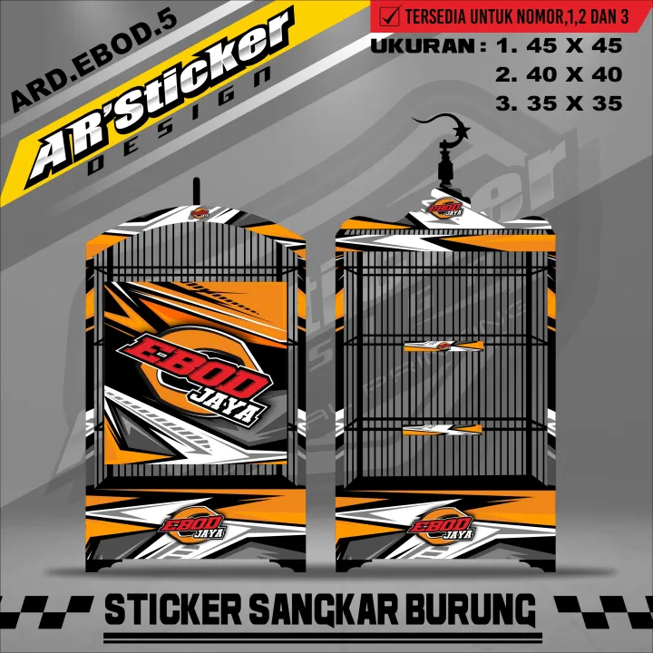 Stiker Sangkar Burung Kotak - Sticker Decal Kandang Burung Ebod Kotak ...